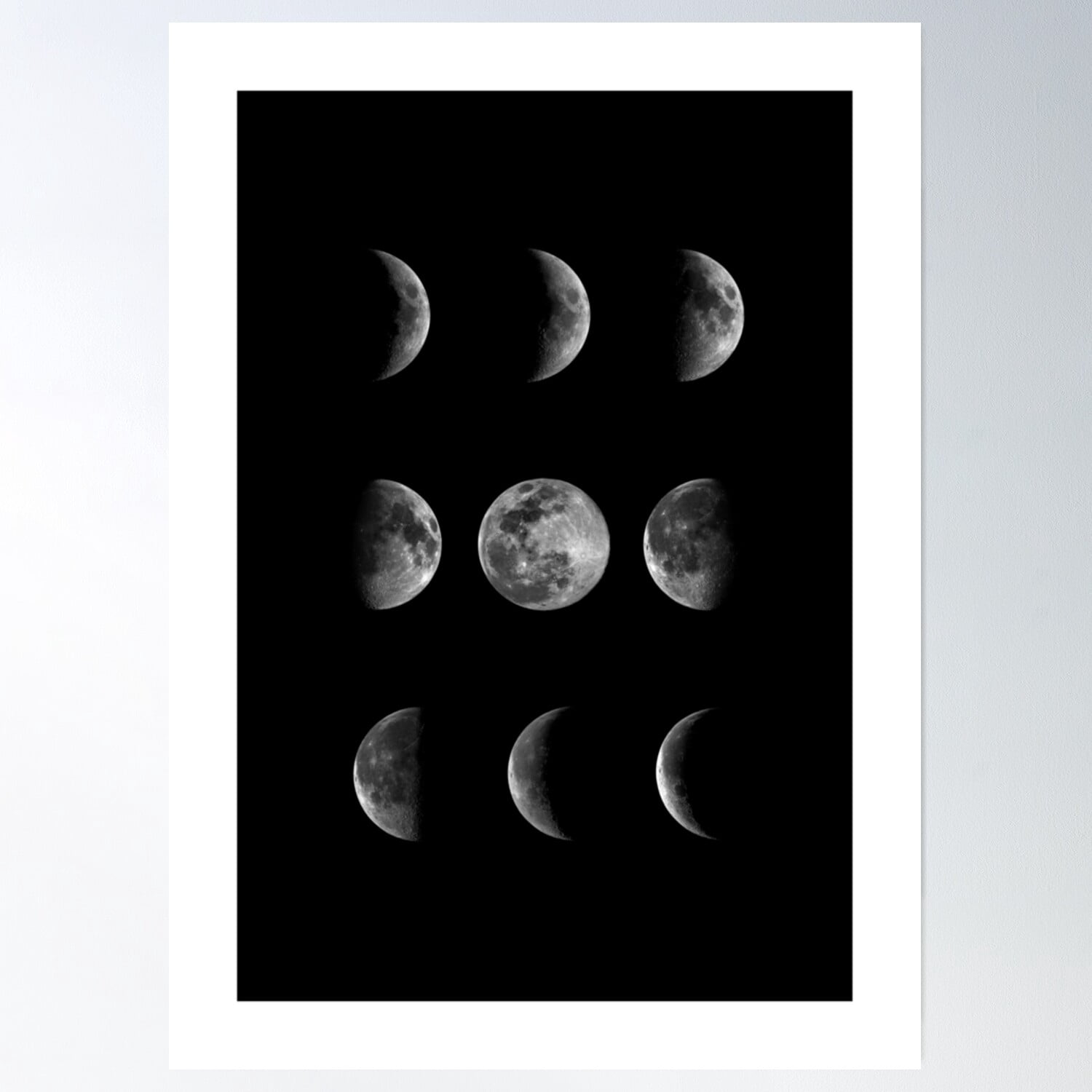 Black And White Moon Phases- Vintage Wall Arttrendy Retro Print Room ...