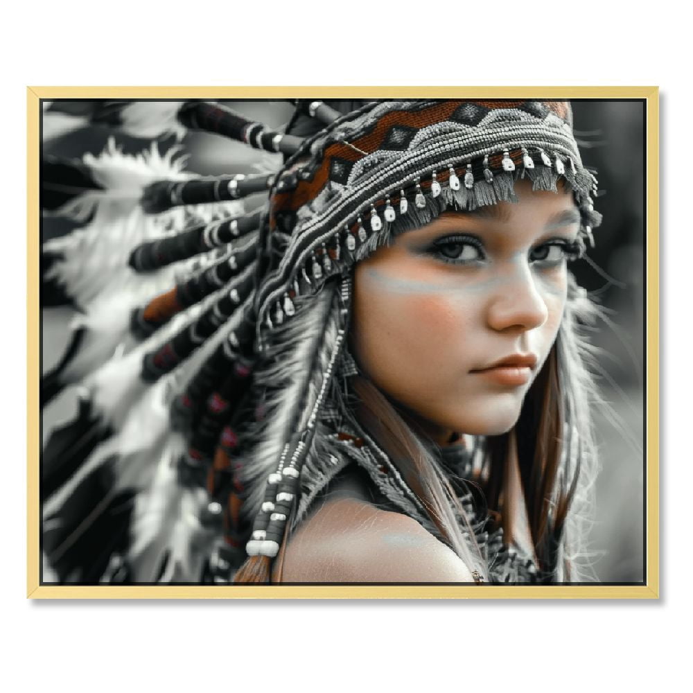 Black And White Native Indian Posters Room Aesthetics Canvas Prints ...