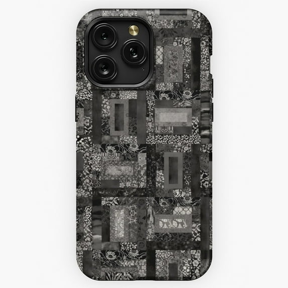 Black And White Optical Tessellated Pattern iPhone Case 17 to 11 Pro ...