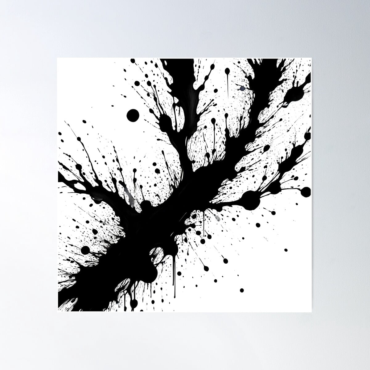 Black And White Paint Splatter, Splash, Splashed Ink, Paint Art Deco ...