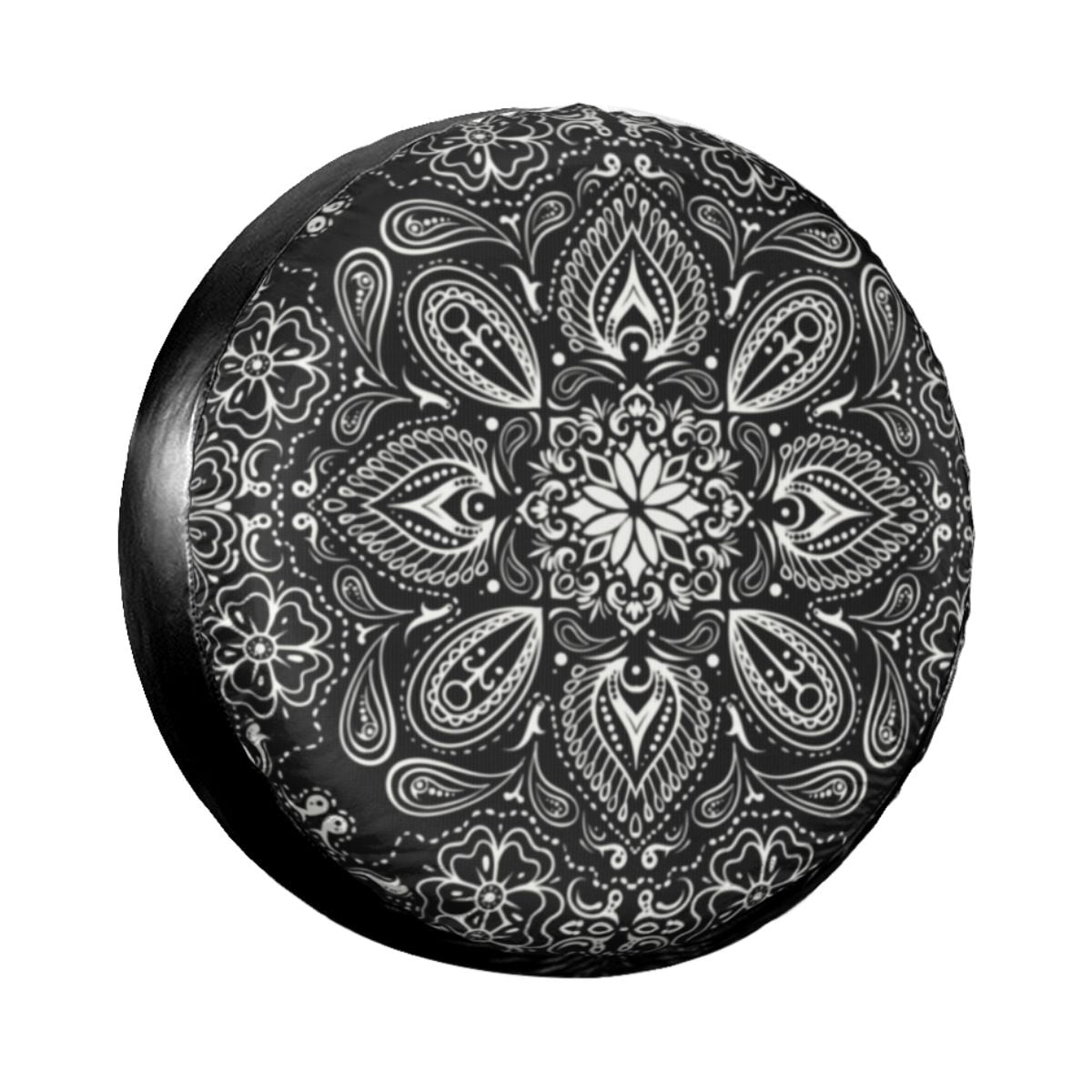 Black And White Paisley Chicano Bandana Style Spare Tire Cover Case Bag ...