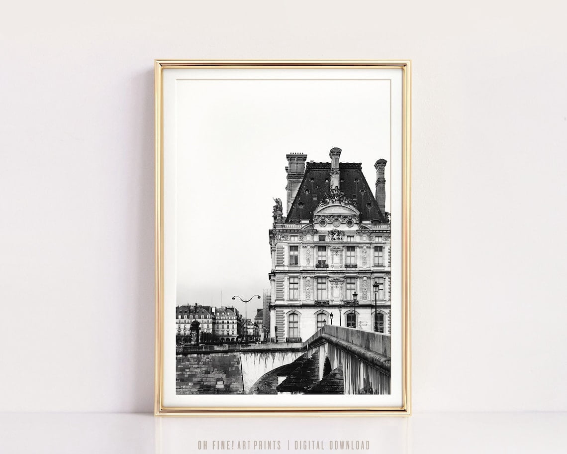 Black And White Paris Photography Travel And Architecture Poster ...