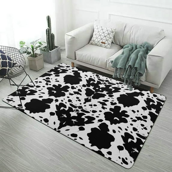 Black And White Pattern Carpet Rug for Bedroom Living Room Home Sofa ...