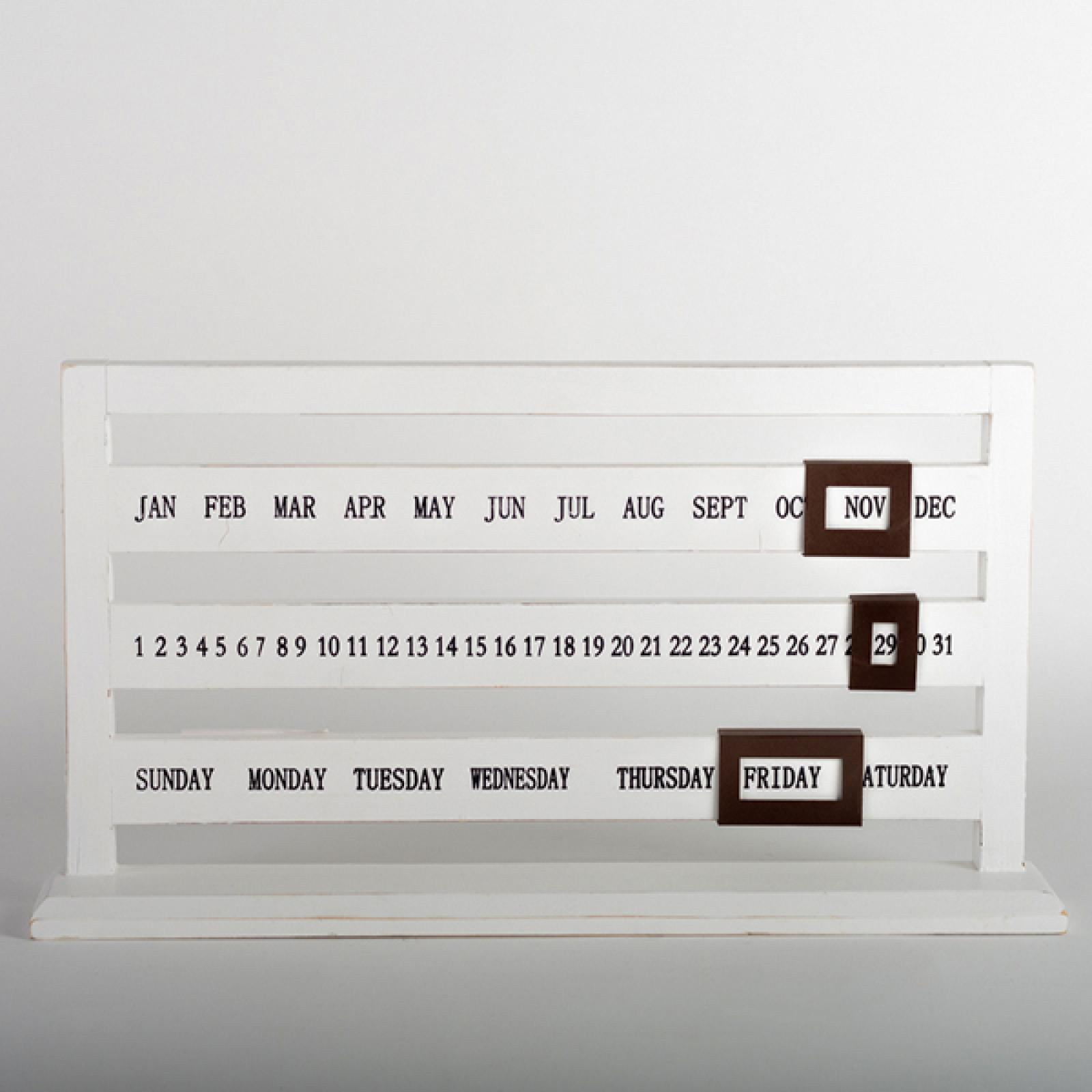 Black And White Perpetual Desk Calendar - Walmart.com