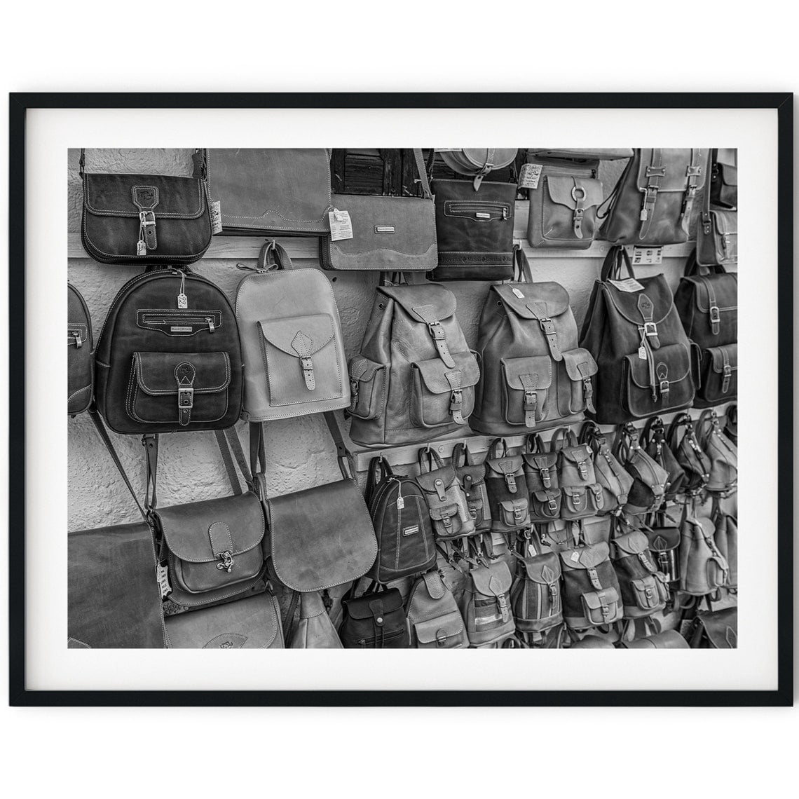 Black And White Photo Wall Art Print Bag Shop Poster Wall Art, Modern ...