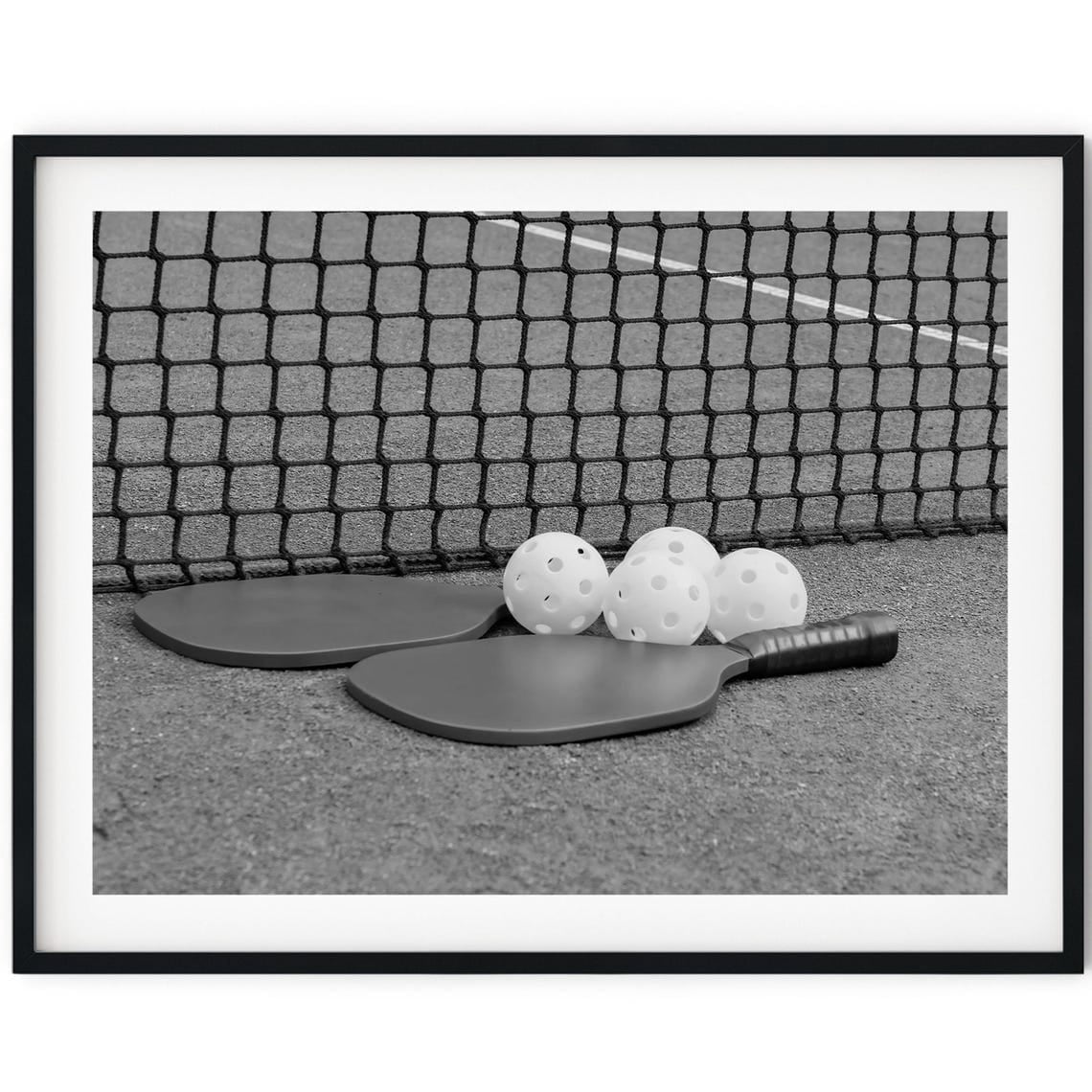 Black And White Photo Wall Art Print Pickleball Poster Wall Art Modern ...