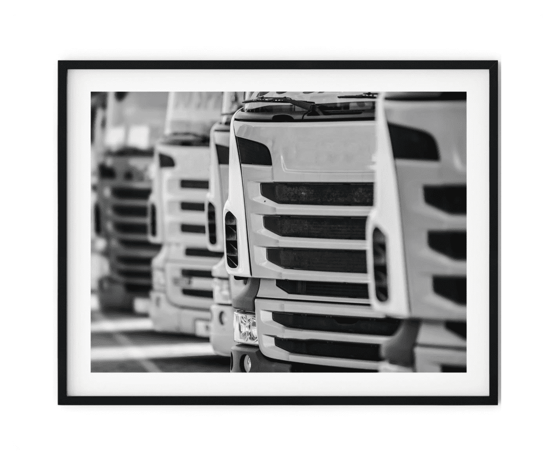 Black And White Photo Wall Art Print Trucks Poster Wall Art Modern Wall ...