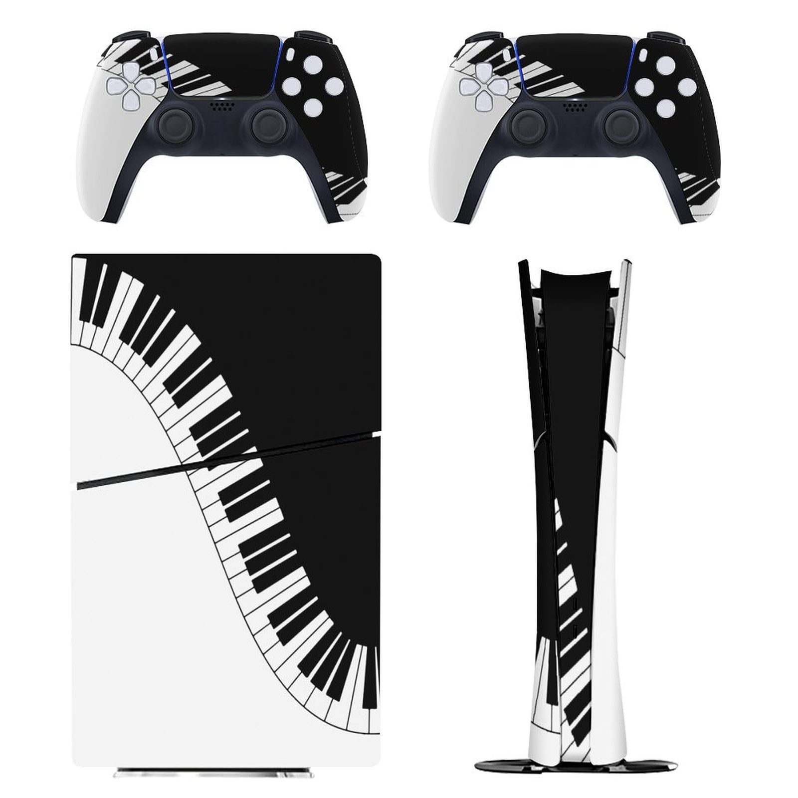 Black And White Piano Keyboard PS5/PS5 Pro/PS5 Slim Digital Disc Skin ...