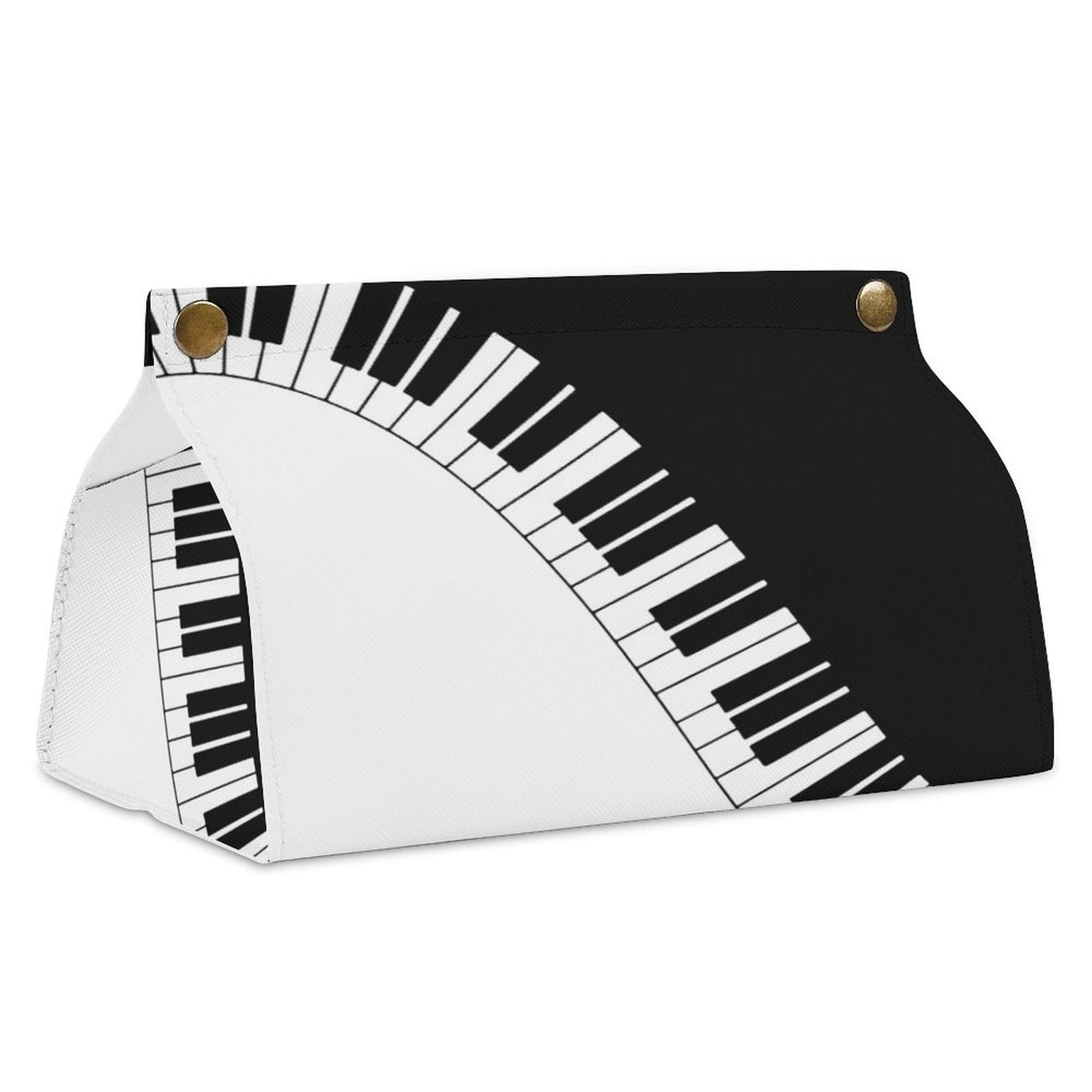 Black And White Piano Keyboard Rectangular PU Leather Tissue Box Paper ...