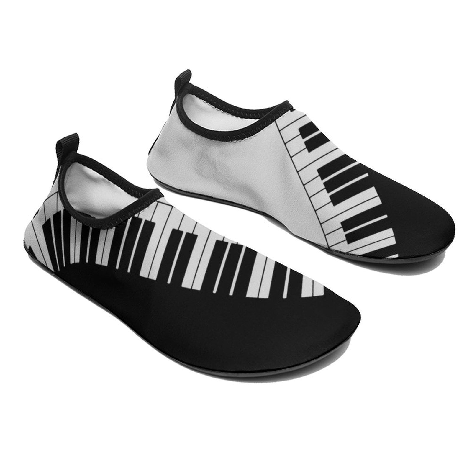 Black And White Piano Keyboard Water Shoes Beach Slip-on Shoes for Men ...