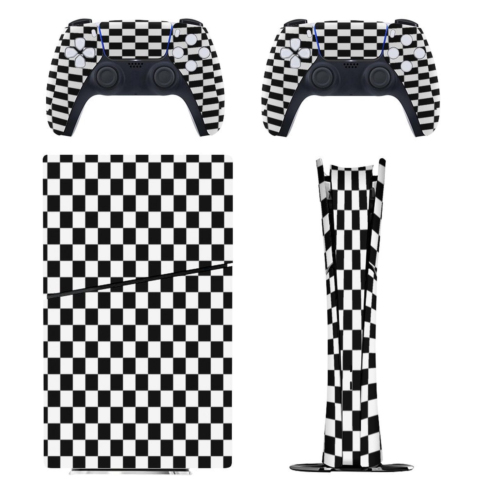 Black And White Plaid PS5/PS5 Pro/PS5 Slim Digital Disc Skin Sticker ...