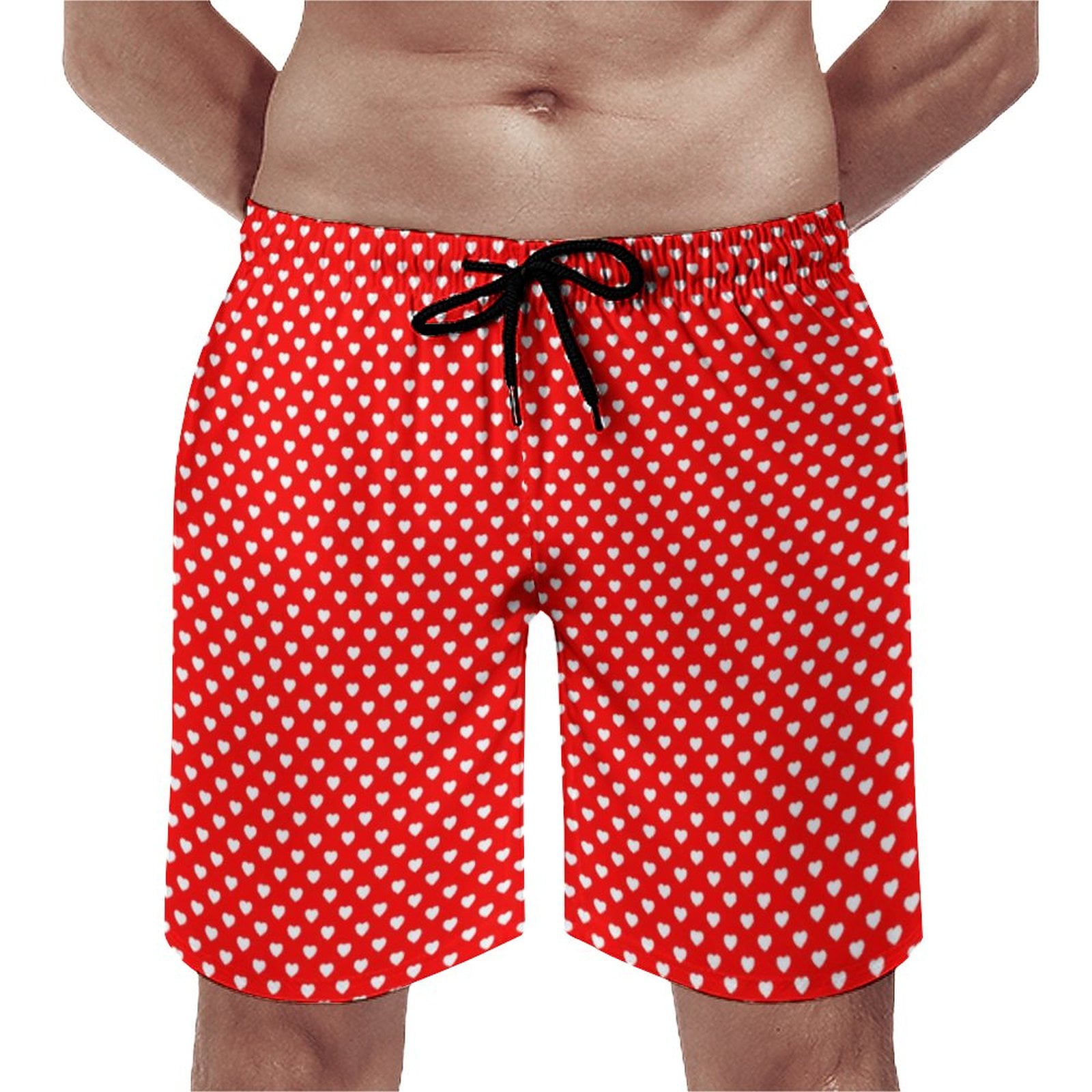 Black And White Polka Dot Board Shorts Quality Men Beach Pants Vintage ...