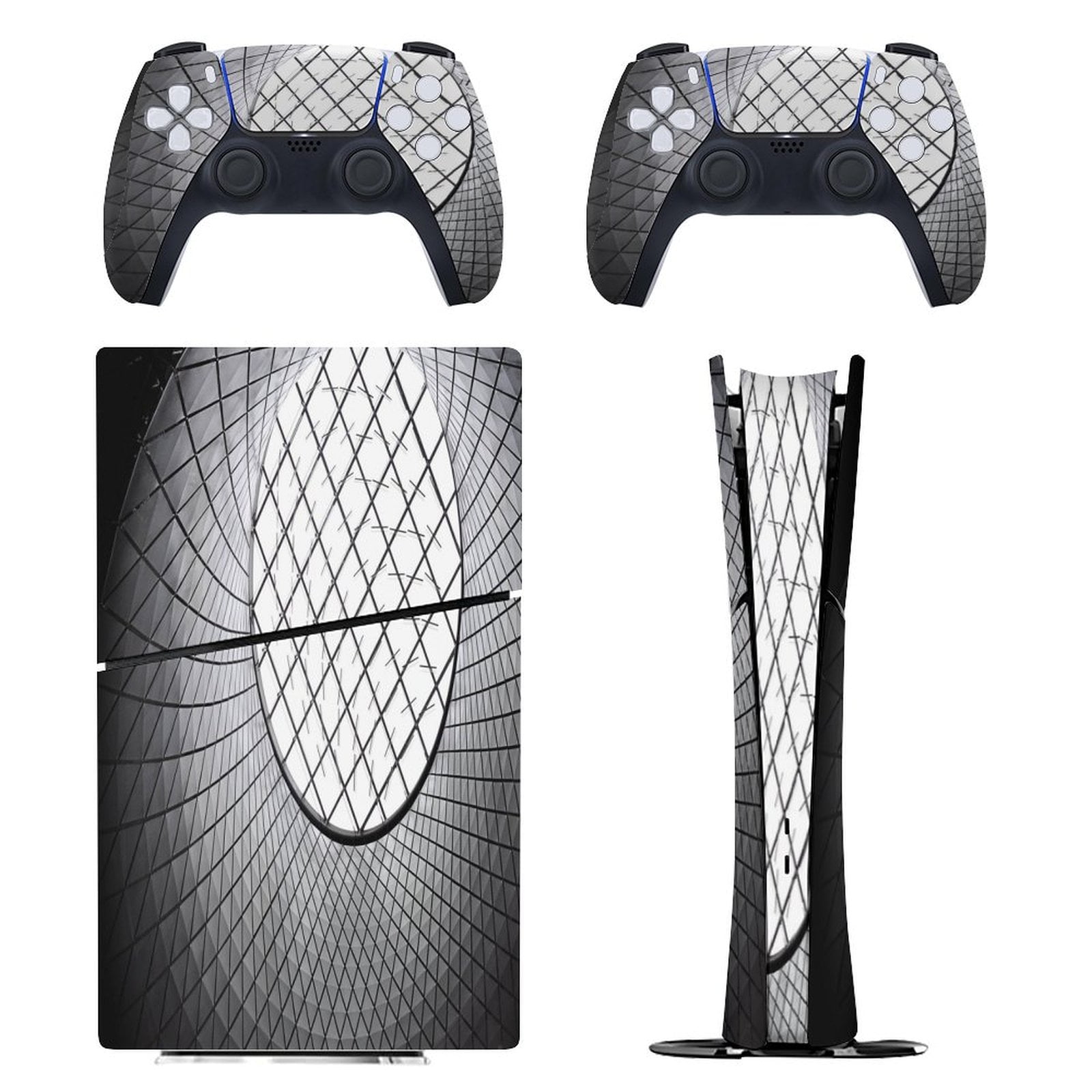 Black And White Rotary Check PS5/PS5 Slim Digital Disc Skin Sticker For ...