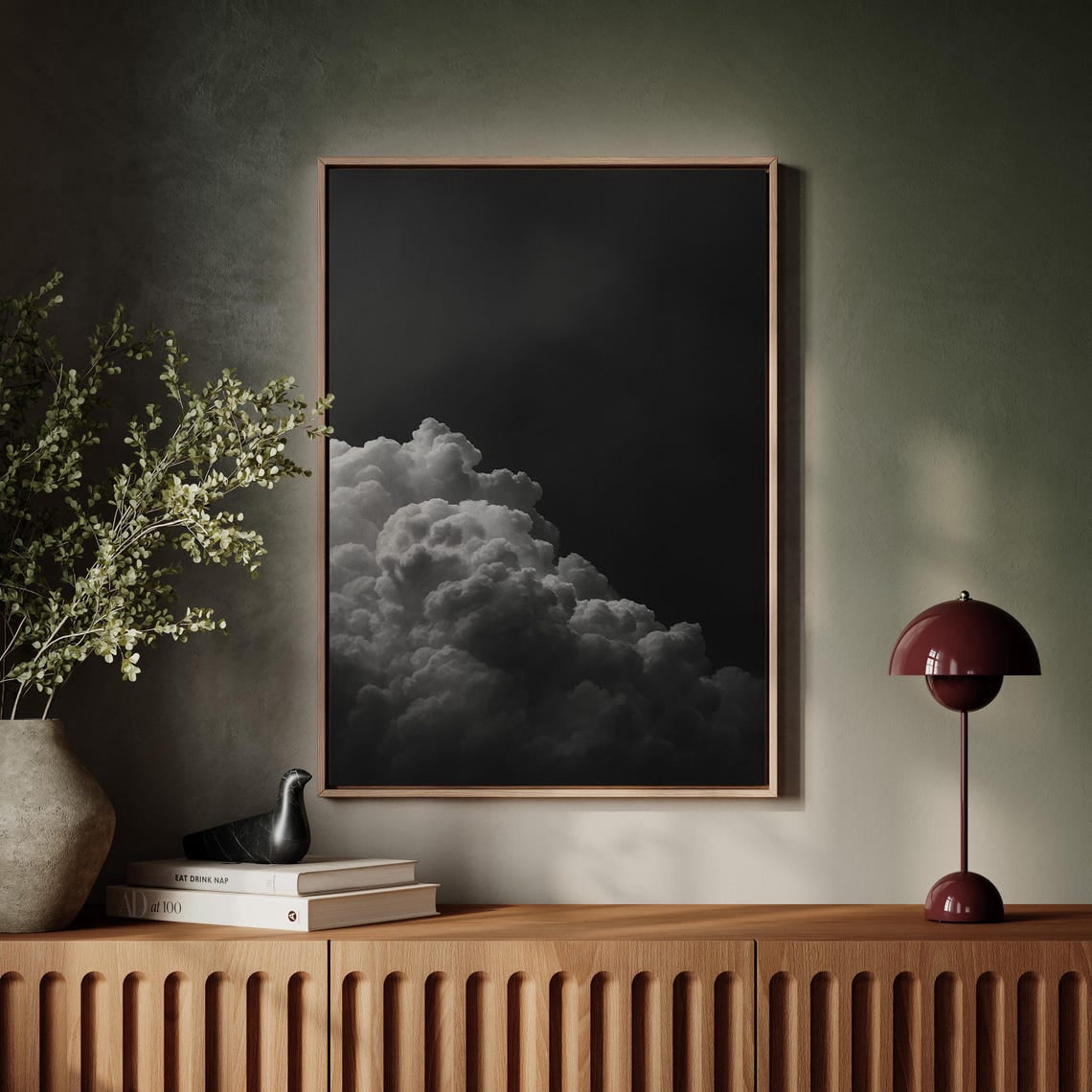 Black And White Storm Cloud Wall Art, Unframed Paper Poster 16x20in ...