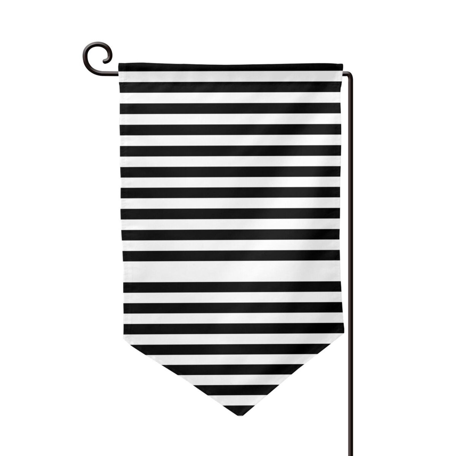 Black And White Stripe Garden Flag Double Sided Small Flag Yard Home ...