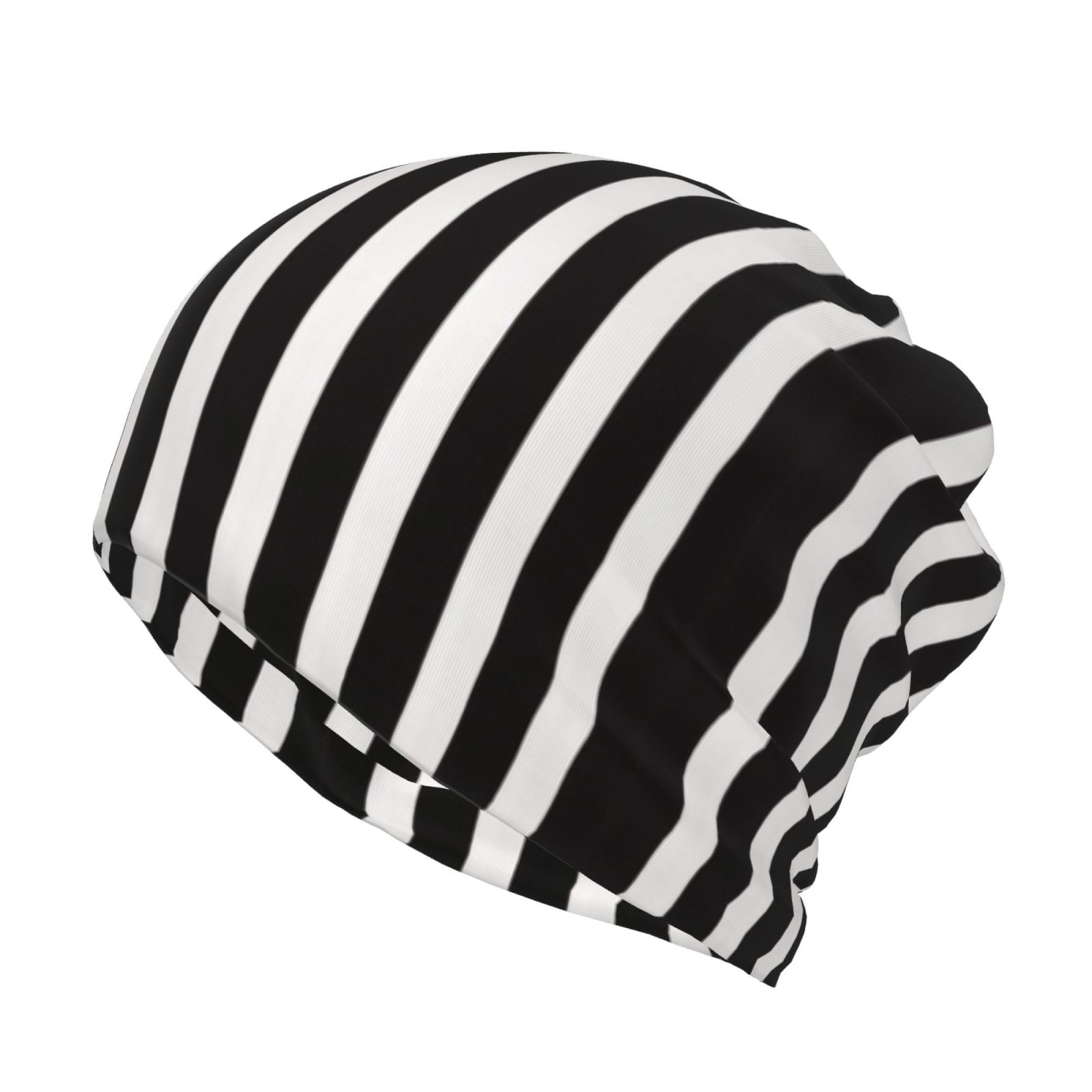 Black And White Stripes Beanie Skull Cap Lightweight Hip Hop Dwarf Hat ...