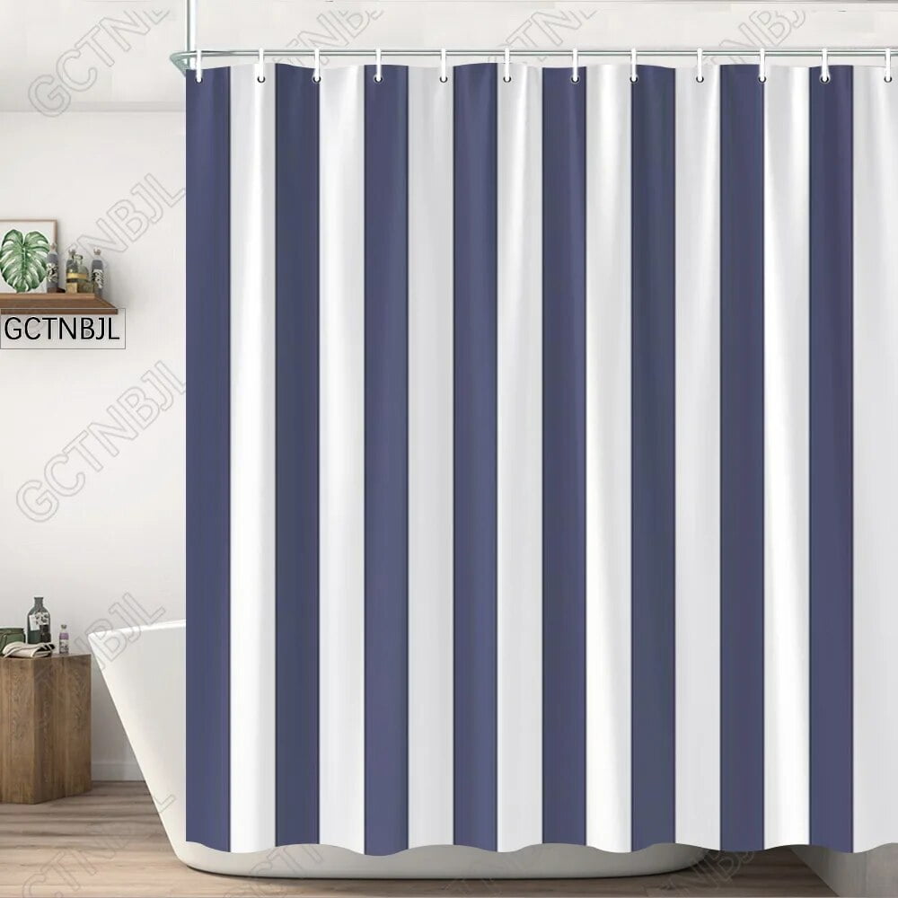 Black And White Stripes Shower Curtains Geometry For Bathroom Decor