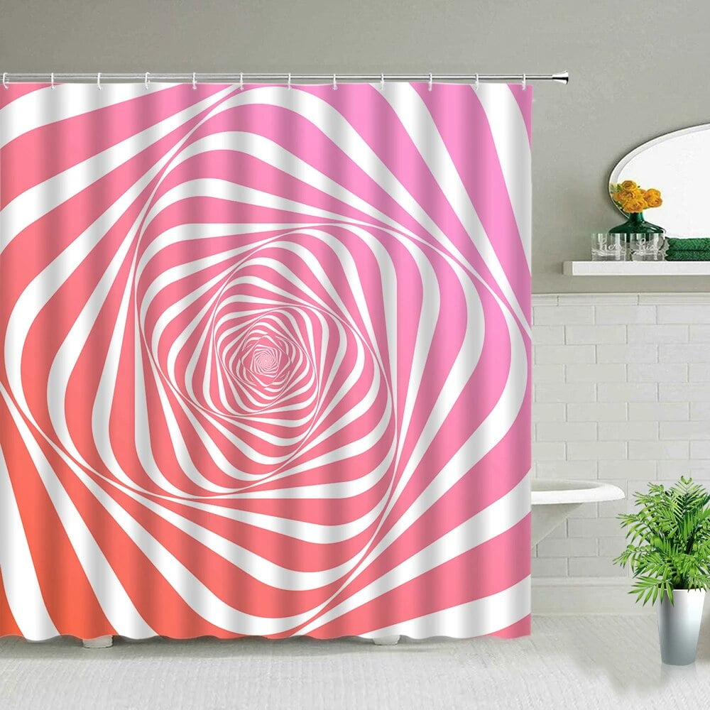 Black And White Stripes Shower Curtains Geometry For Bathroom Decor