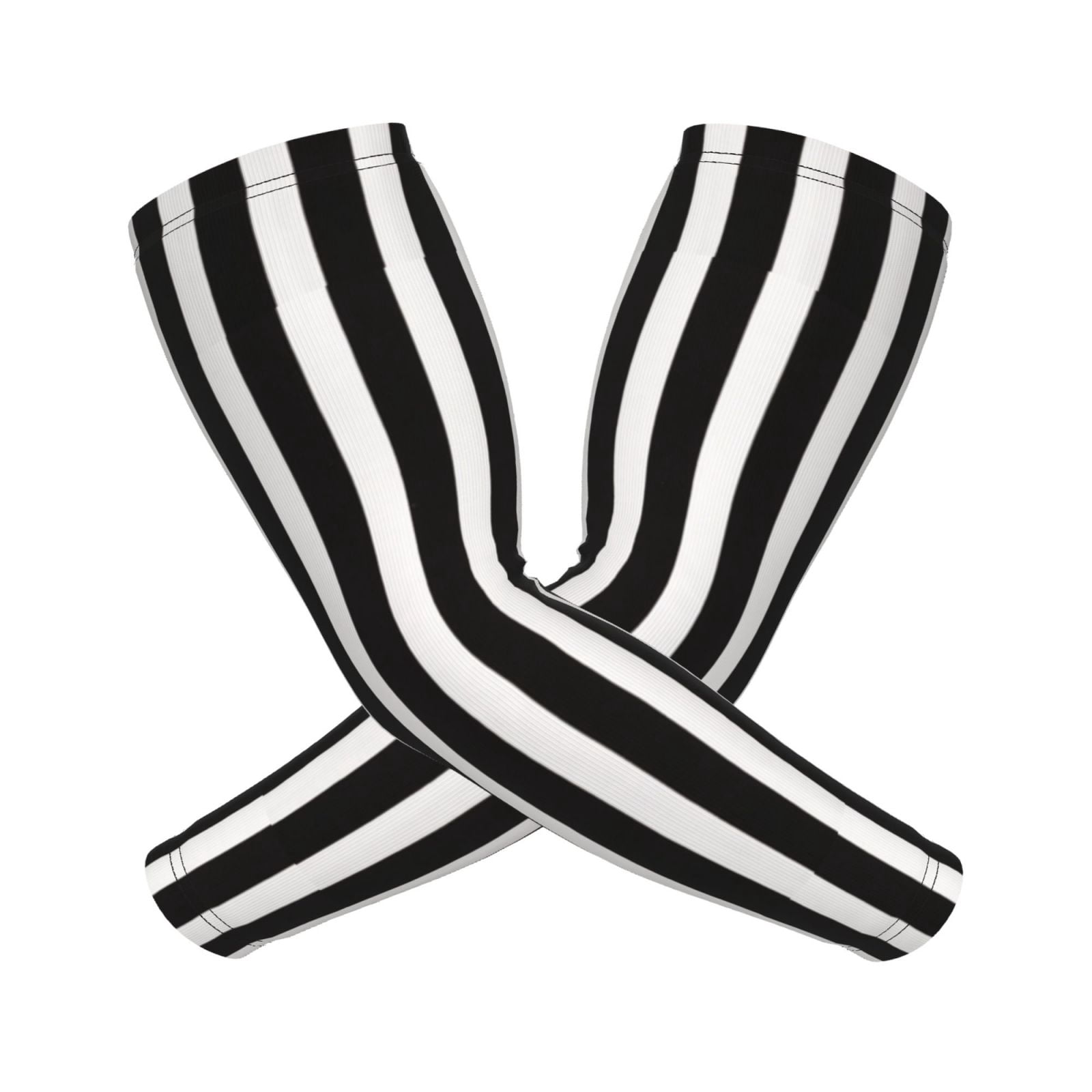 Black And White Stripes Sports Compression Arm Sleeves Football ...