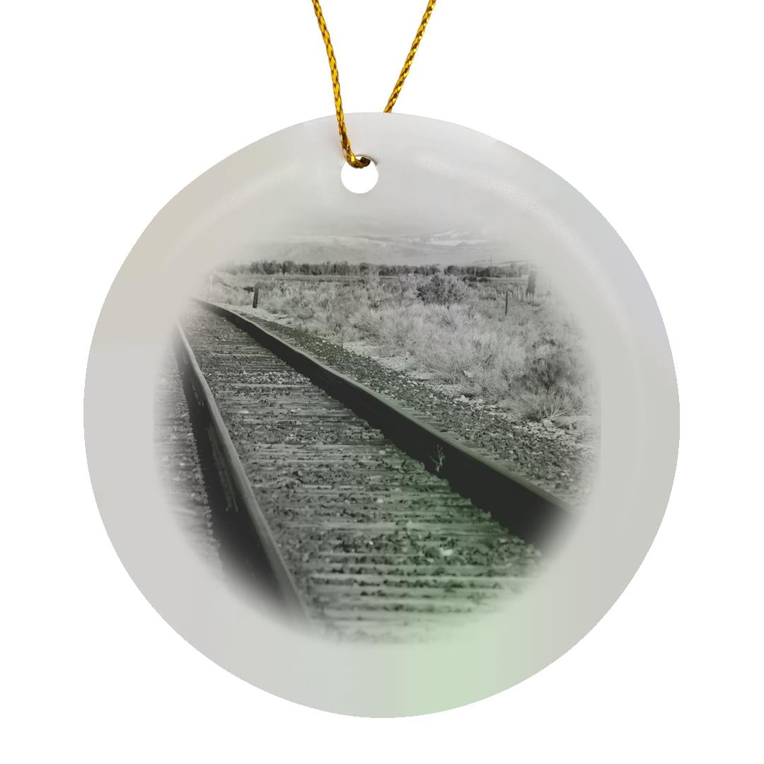 3drose, Black and White Train Tracks Going Through Ogden Utah, Circle ...