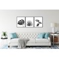 Black And White Tropical Leaf Prints Botanical Wall Art Home Decor ...