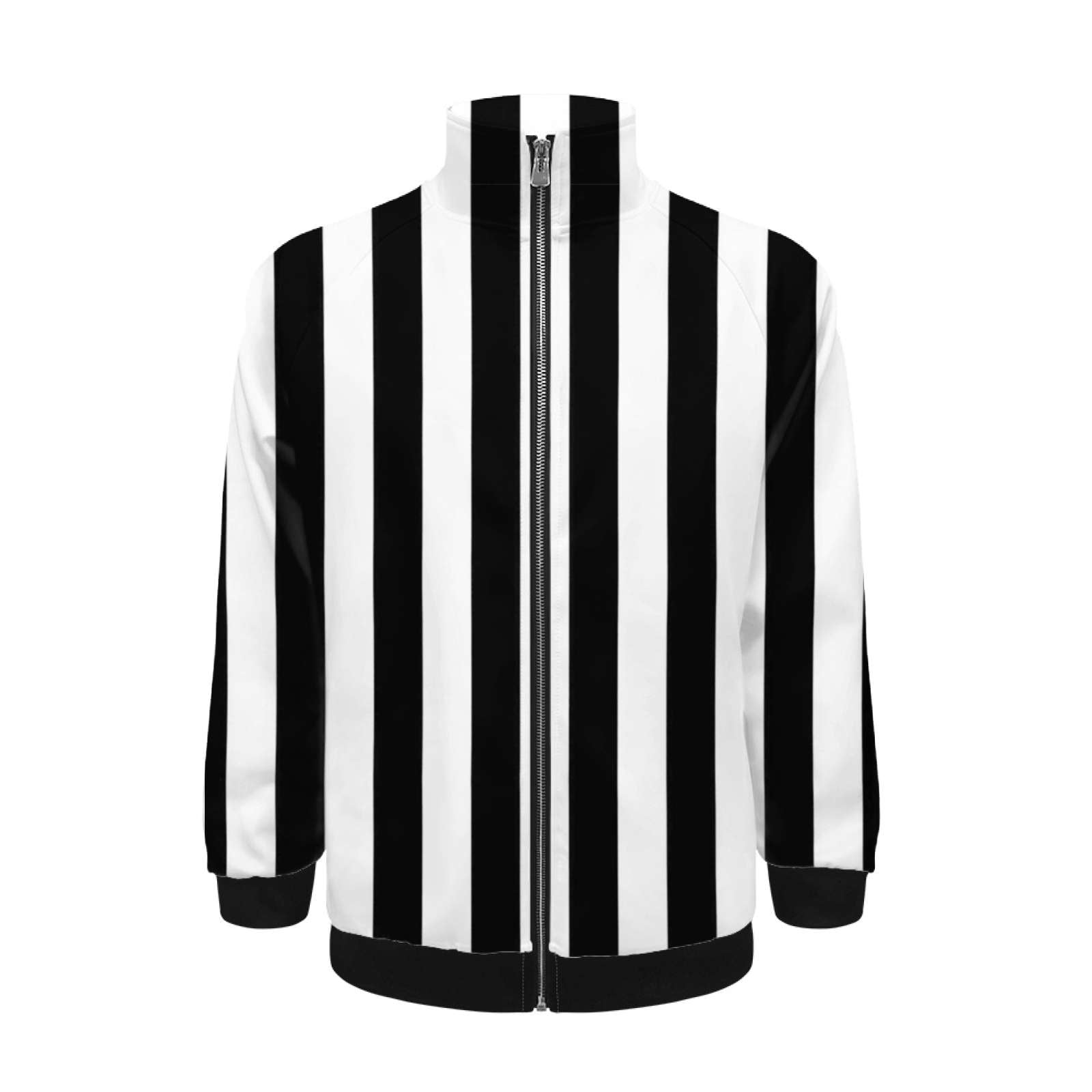 Black And White Vertical Stripes Jacket Men's Street Cool Long Sleeves ...