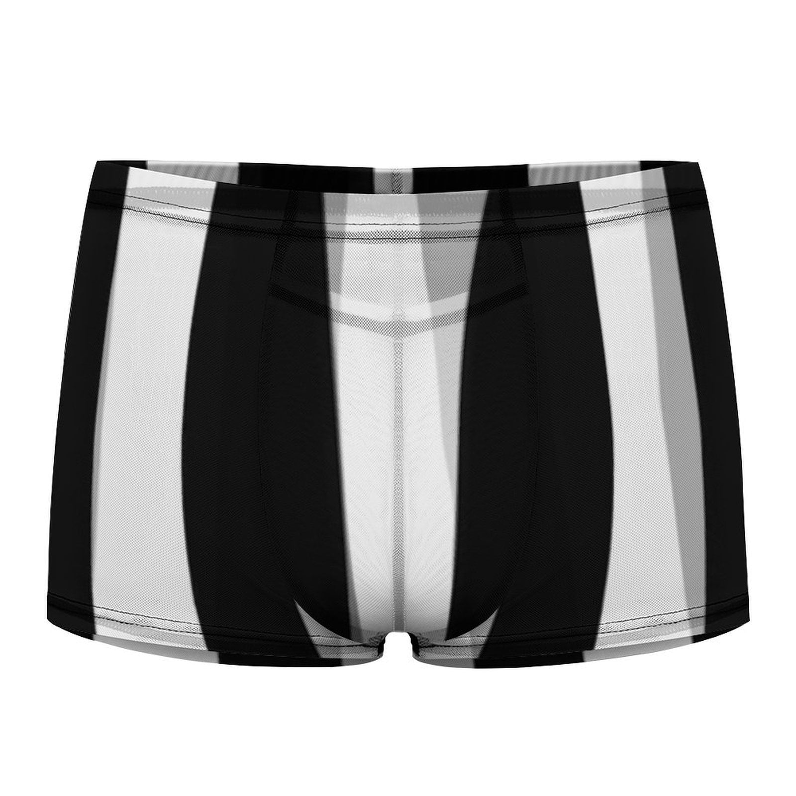 Black And White Vertical Stripes Men's Mesh Boxer Briefs Cooling ...