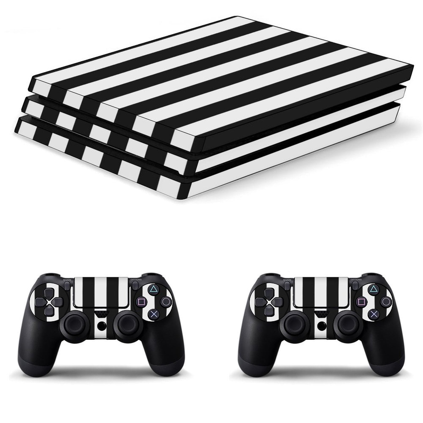 Black And White Vertical Stripes PS4/PS4 Pro/PS4 Slim Skin Sticker For ...