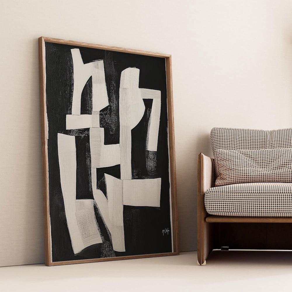 Black And White Wabi Sabi Wall Art Minimalist Monochrome Print ...