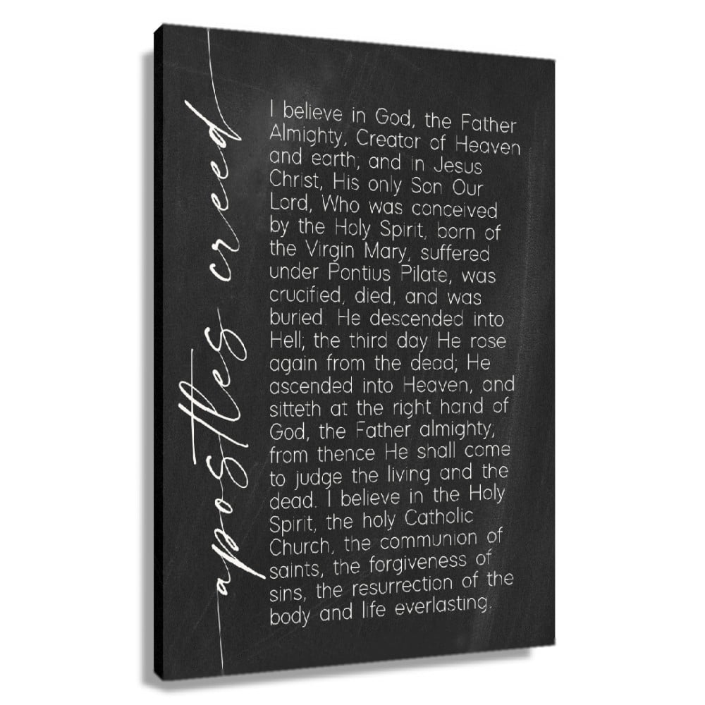 Black And White Wall Art Apostles Creed Wall Art Bible Verse Poster ...