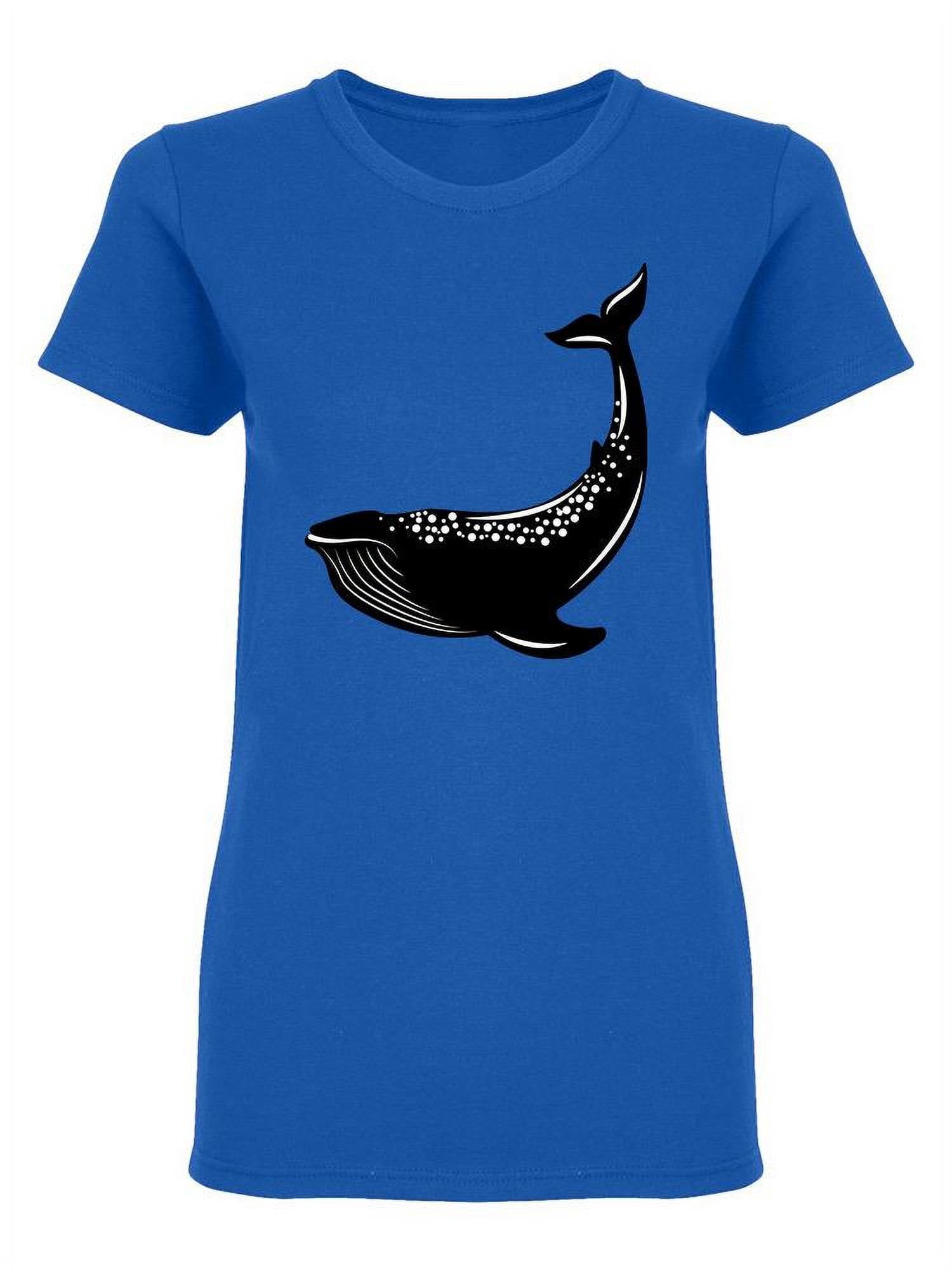 Black And White Whale Shaped T-Shirt Women -Image by Shutterstock ...