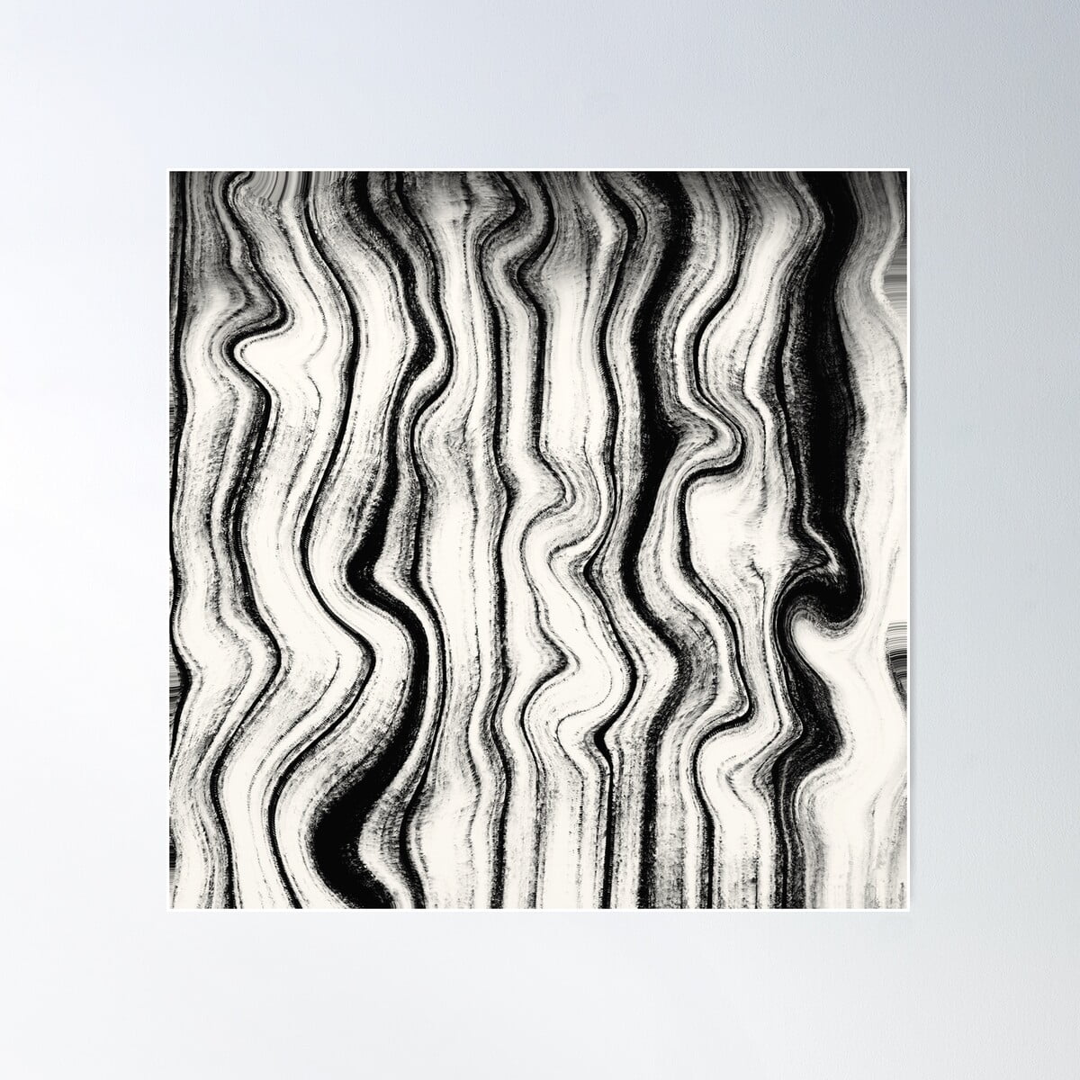 Black And White Whispers Poster Wall Art, Modern Wall Decor For Living ...