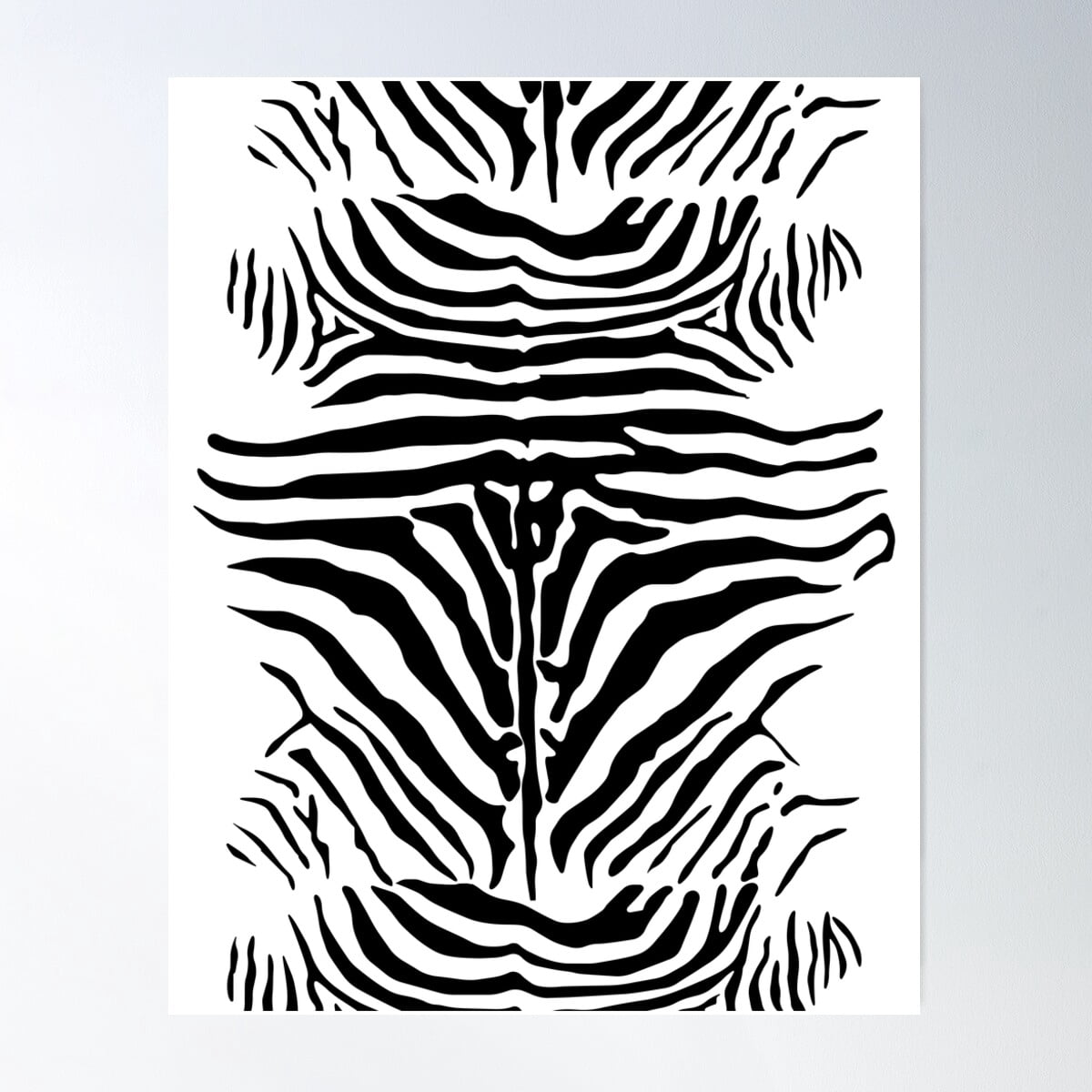 Black And White Zebra Design Poster Wall Art, Modern Wall Decor For ...