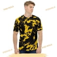 Black And Yellow Paint Splatter Unisex 3D Shirt - Walmart.com