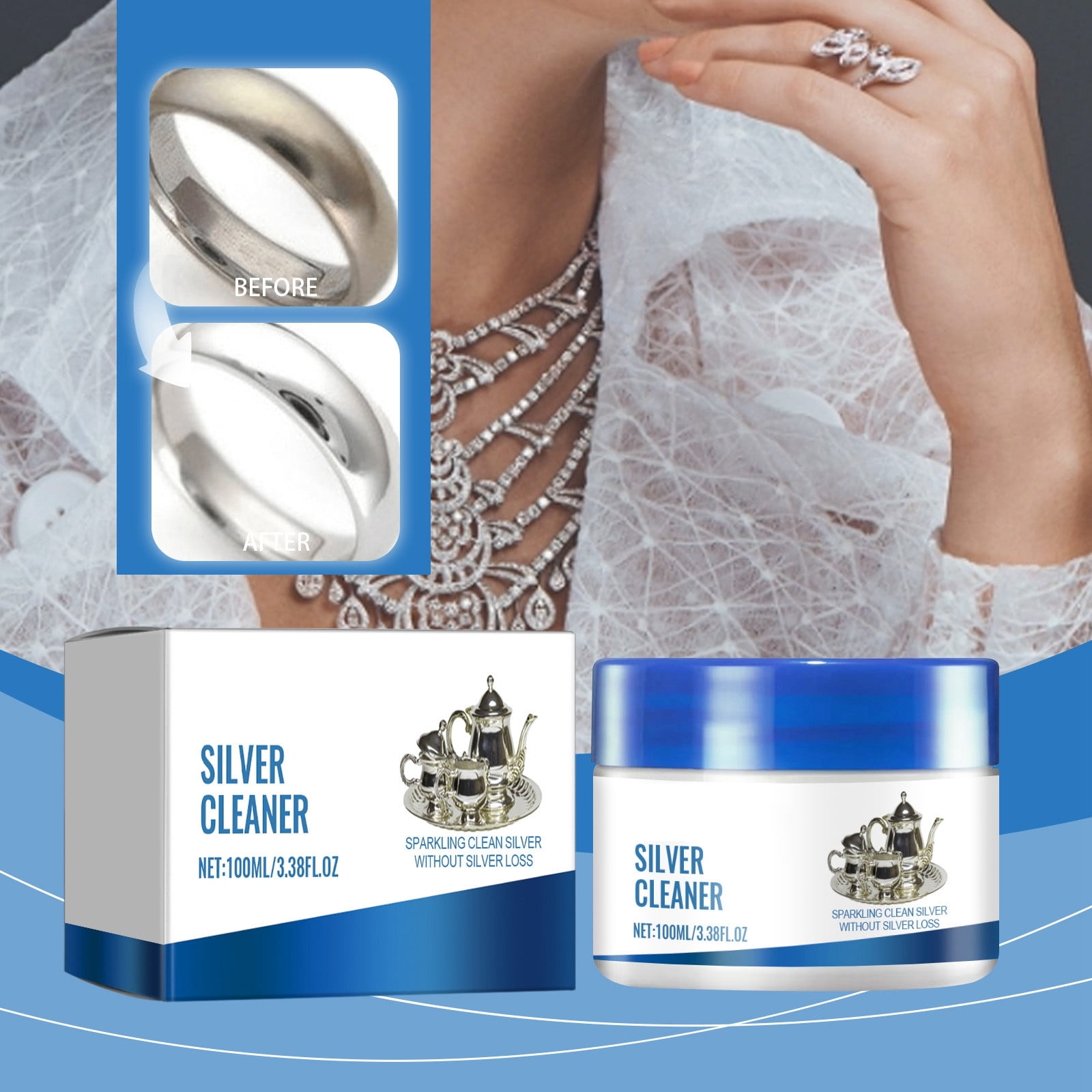 Black And Yellow Stain Cleaning, Ring, Cup, Necklace Cleaning Agent ...