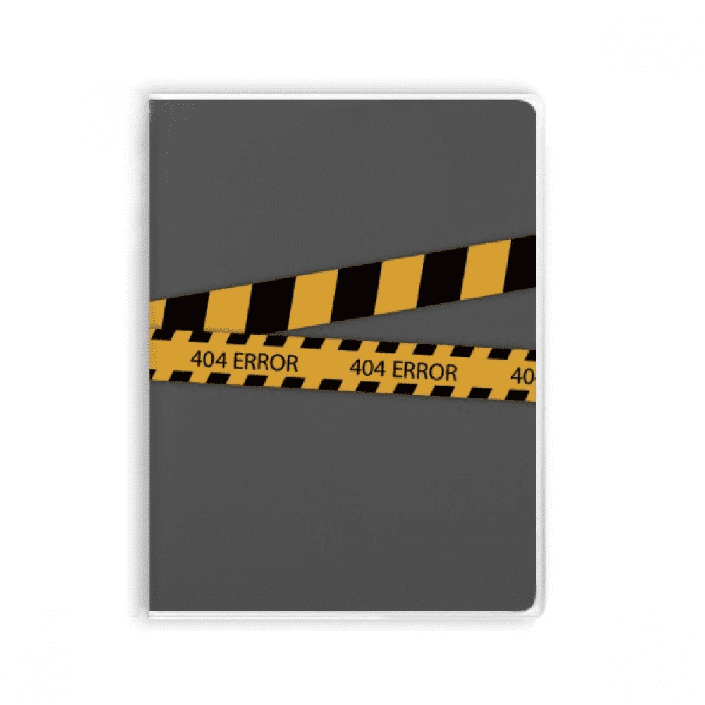 Black And Yellow Strips Erro Warning Line Notebook Gum Cover Diary Soft ...