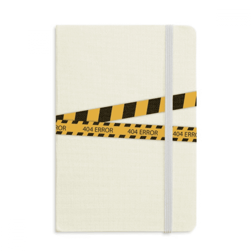 Black And Yellow Strips Erro Warning Line Notebook Official Fabric Hard ...