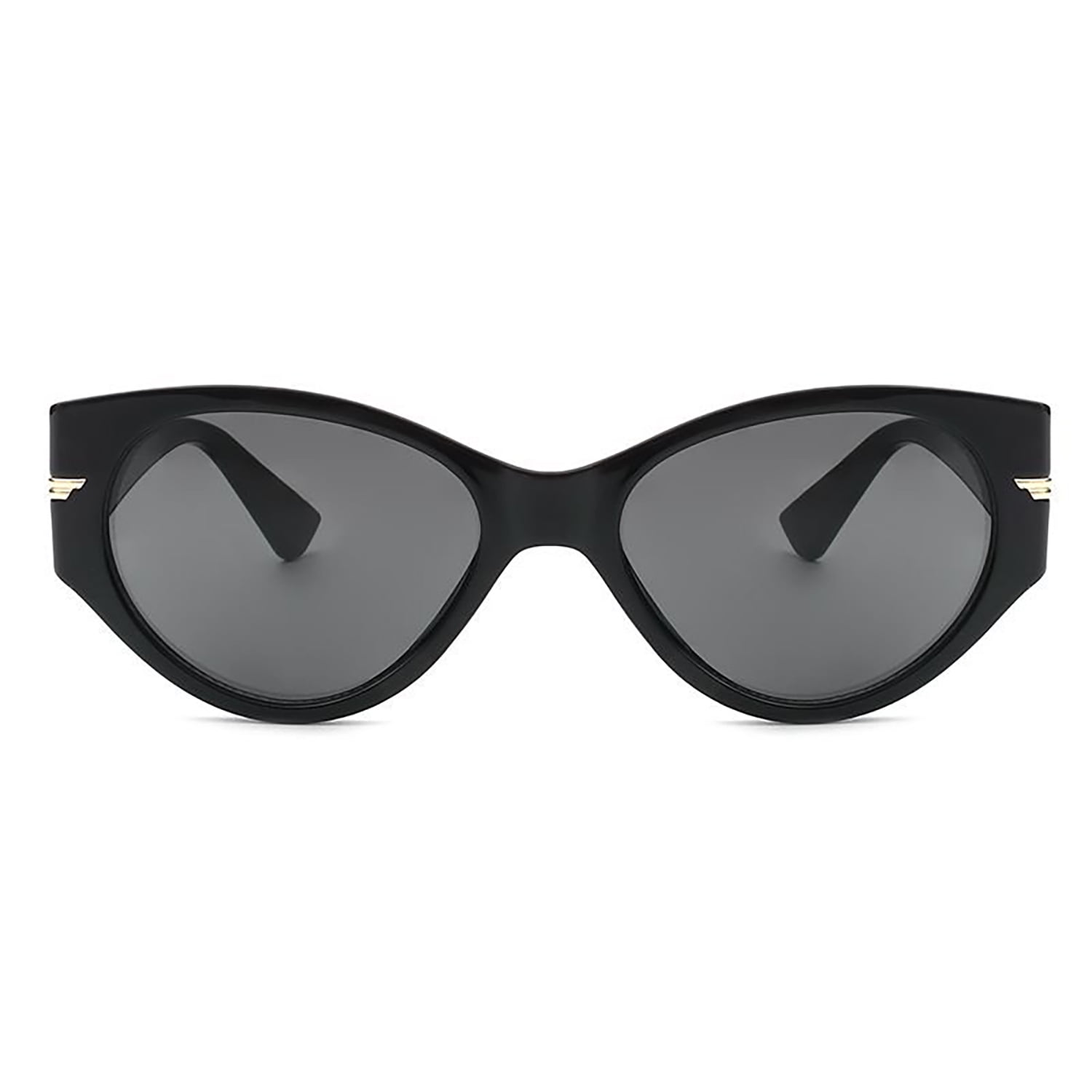Black Angular Sunglasses - Bold Thick Frame UV Protection Urban Street ...