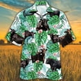 Black Angus Cattle Lovers Tropical Plant Hawaiian Shirt, Unisex Print ...