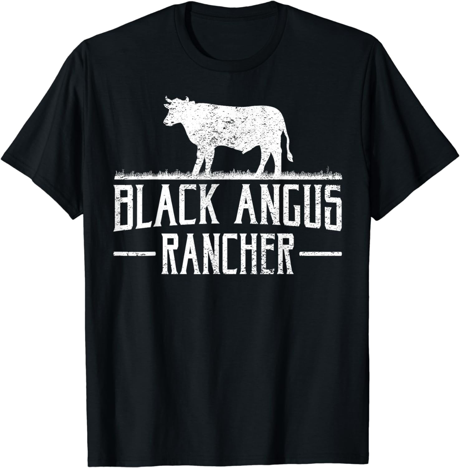 Black Angus Cow Rancher Funny Beef Cattle Meat Farmer Gift T-Shirt ...