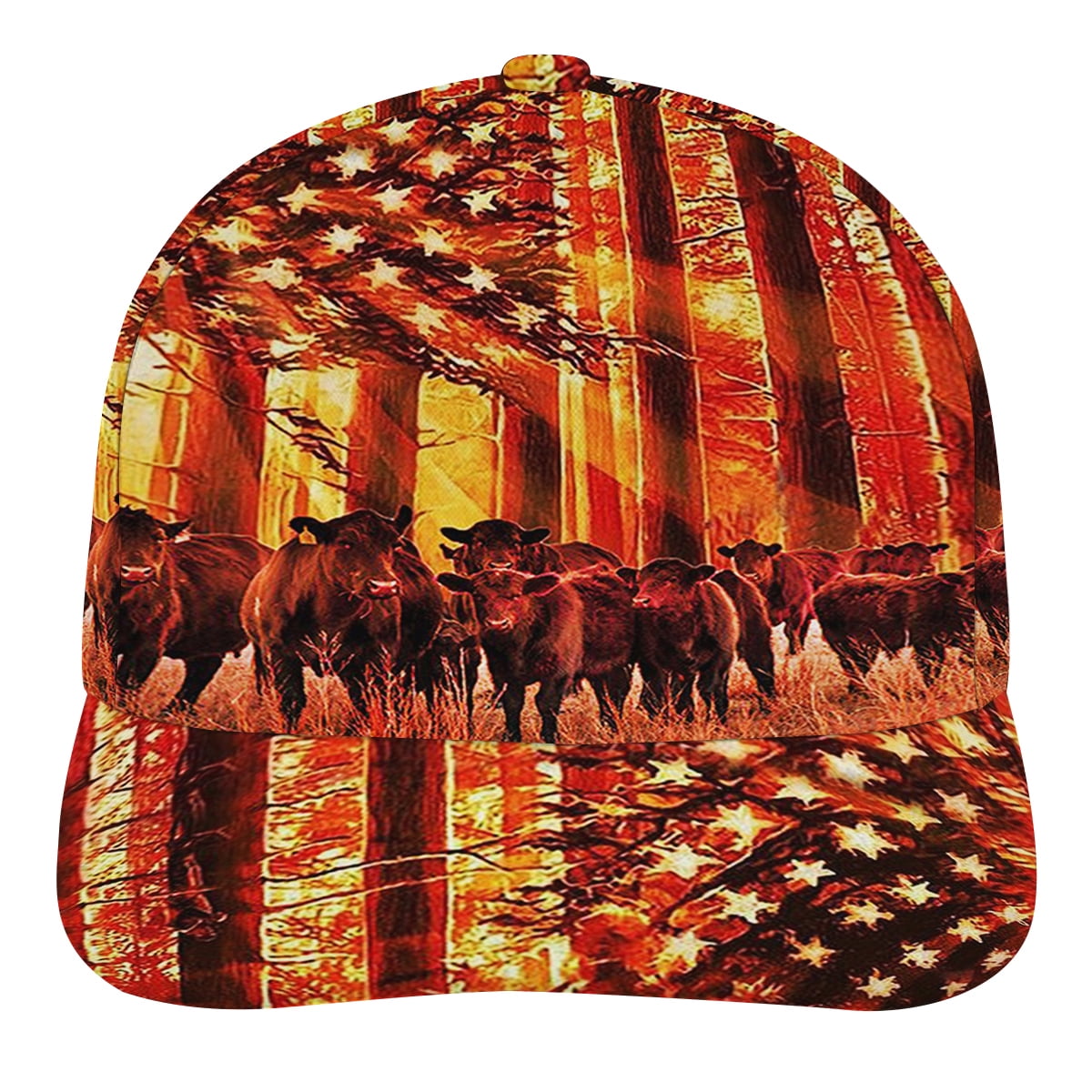 Black Angus Forest Sunset baseball cap hat - Walmart.com