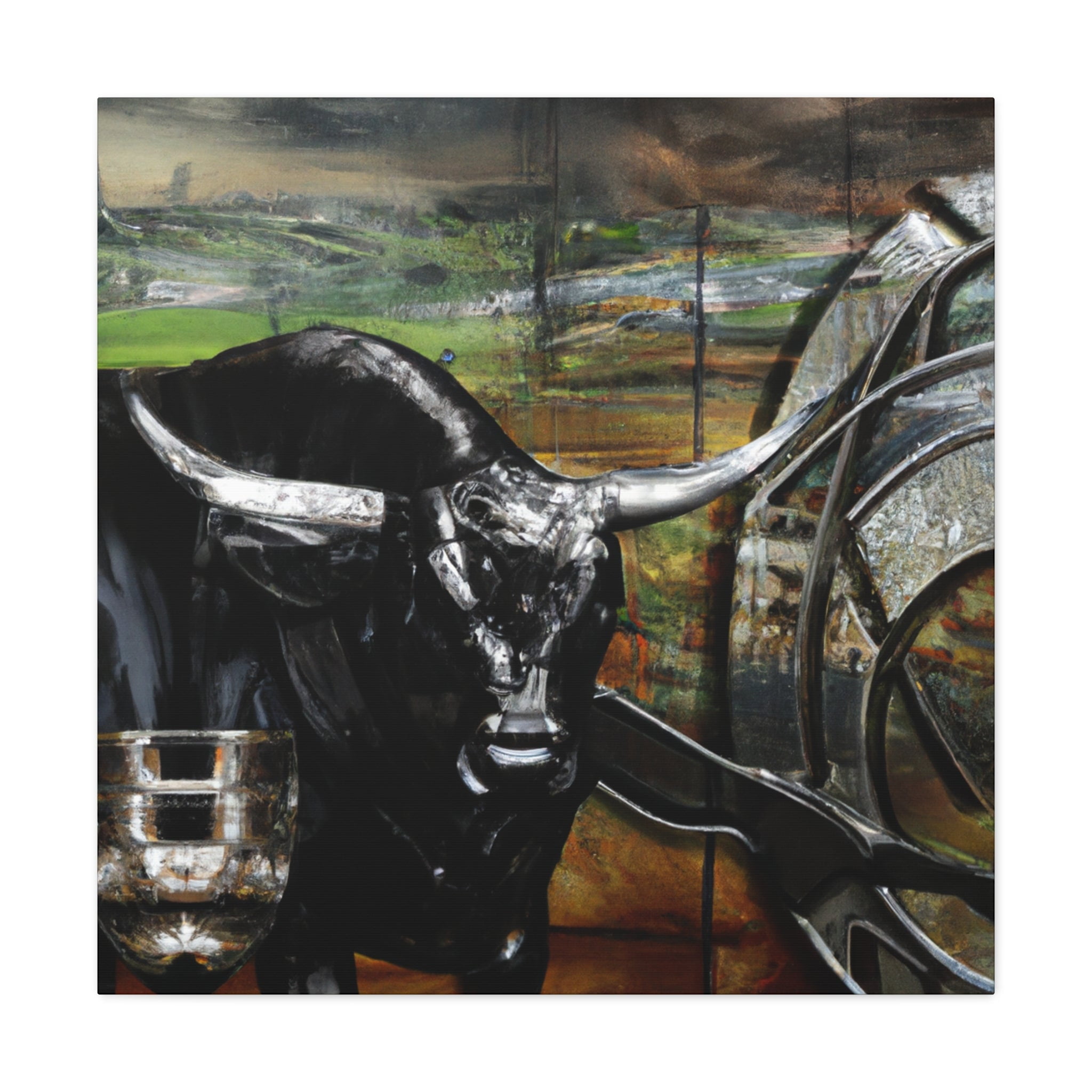 Black Angus Steampunk Art - Canvas - Walmart.com