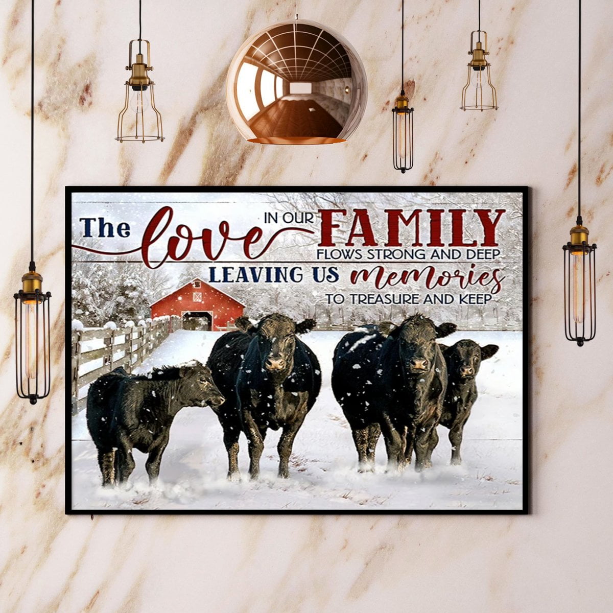 Black Angus The Love In Our Family Flows Strong And Deep Poster No ...