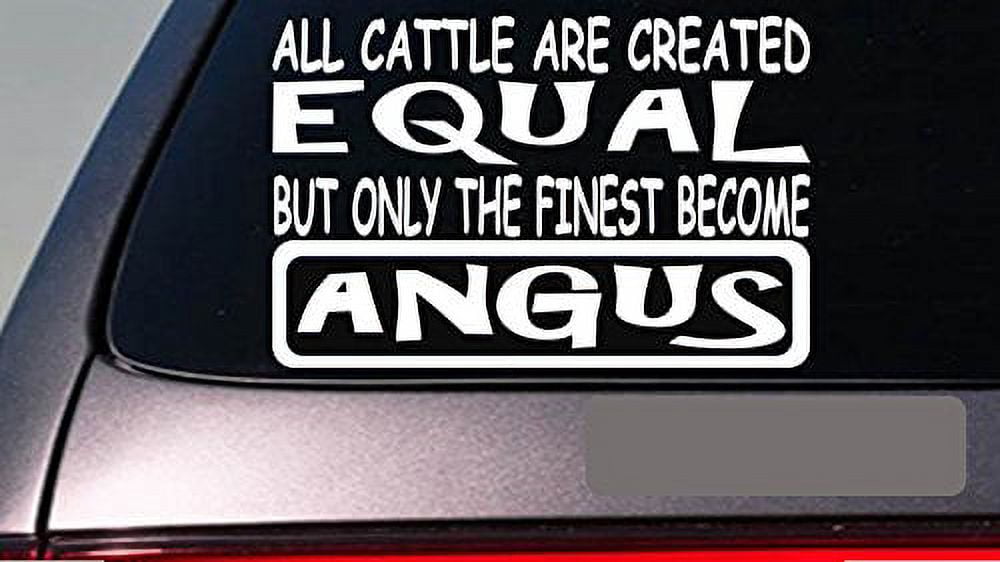 Black Angus all cattle equal 6" sticker *E476* decal vinyl ranch cowboy ...