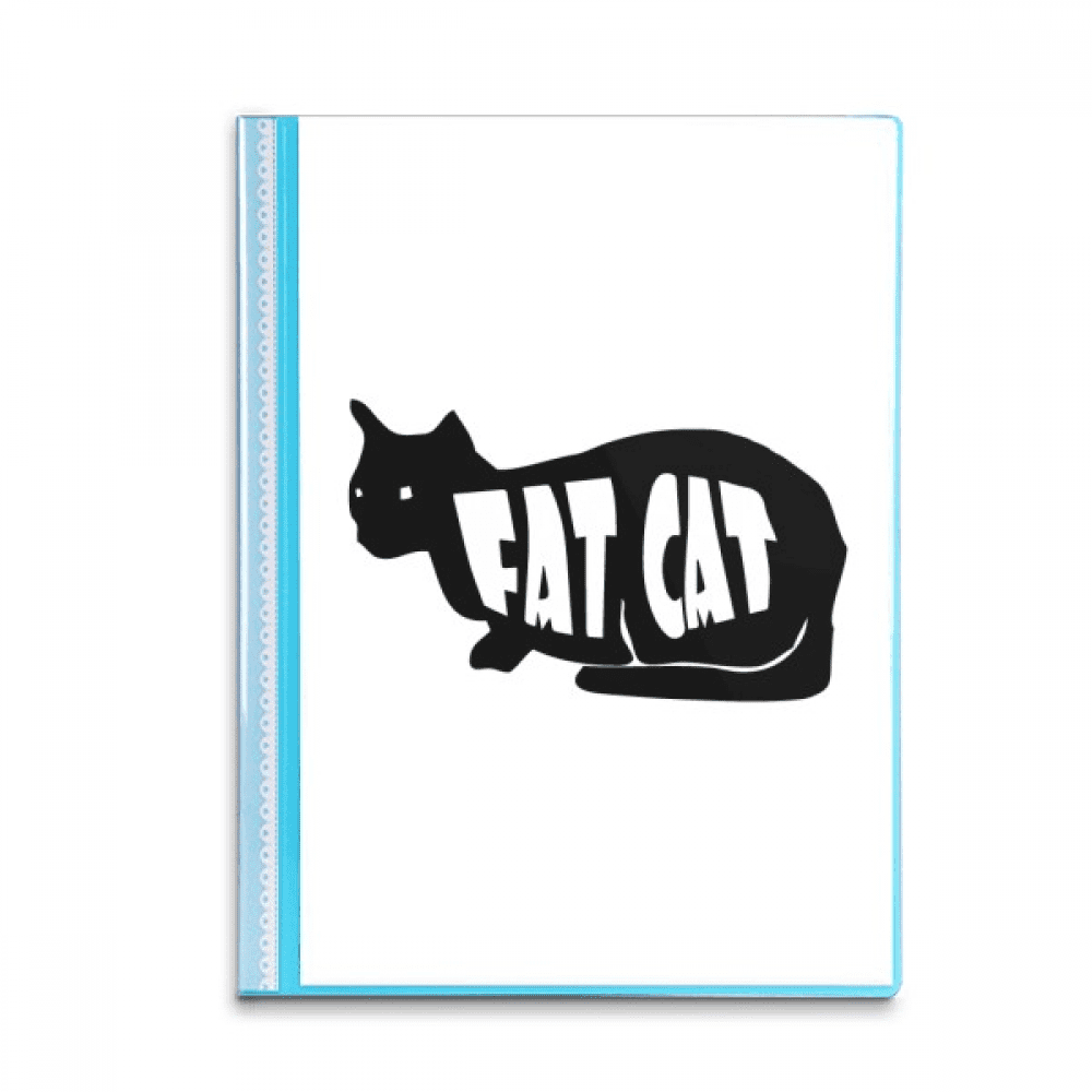 Black Animal Cat Outline Natural Book Sheet Protectors Portfolio Binder ...