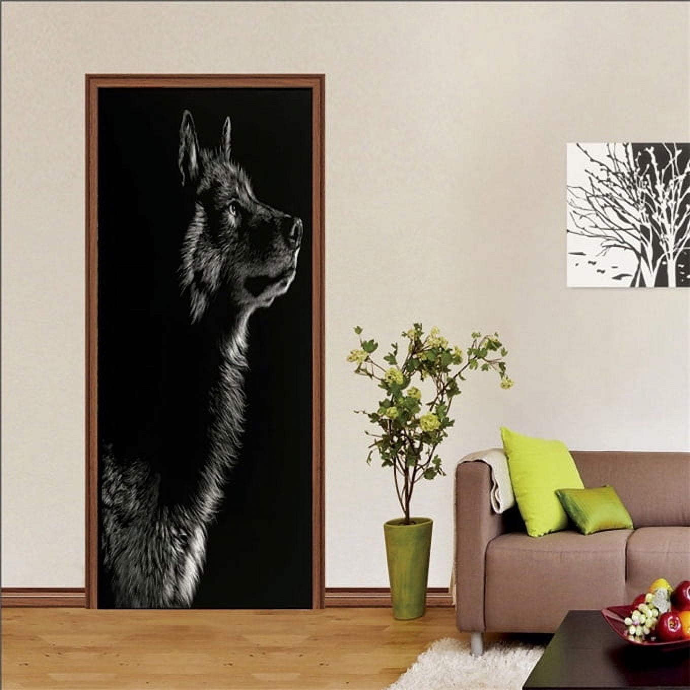 Black Animal Home Decoration Door Sticker Poster For Living Room ...