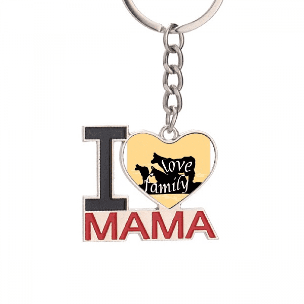 Black Animal Hyena Outline Natural Keychain Metal Keyring Holder Love ...