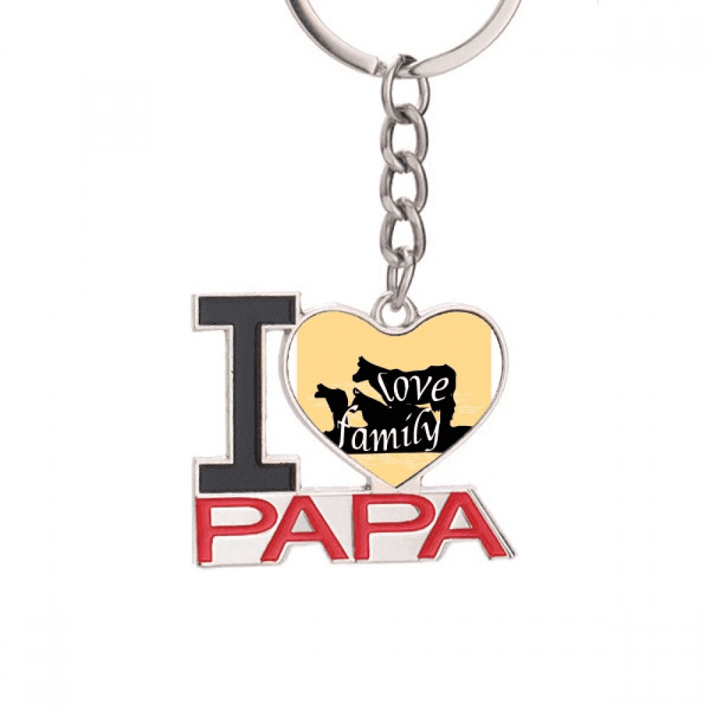 Black Animal Hyena Outline Natural Keychain Metal Keyring Holder Love ...