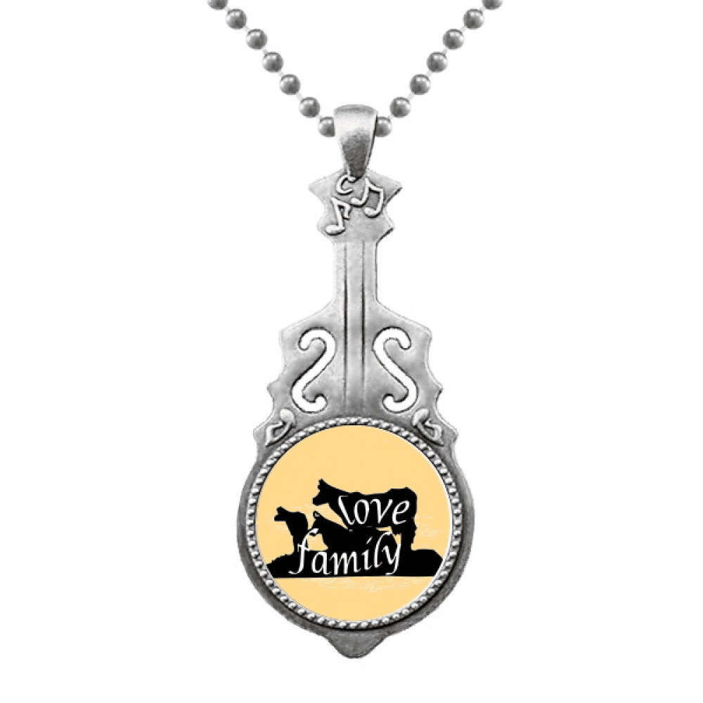Black Animal Hyena Outline Natural Pendant Jewelry Music Guitar Torque ...