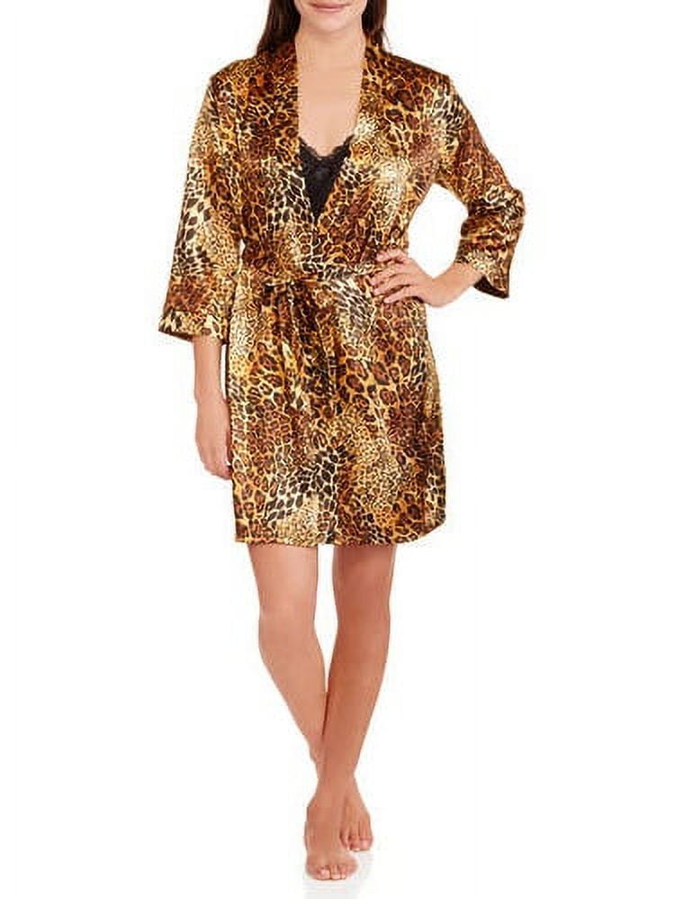 Black Animal Print Woven Wrap Set - Walmart.com